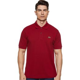 Lacoste Poloshirt, Logo-Stickerei, uni, für Herren, rot, XL