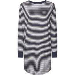Esprit Modern Stripes Co Nw Sleepshirt, Langarm, Streifen, für Damen, blau, L