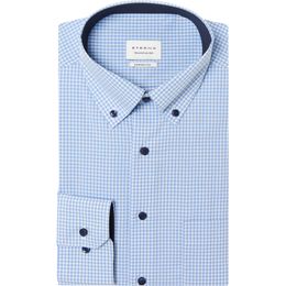 Eterna Freizeithemd, Comfort-Fit, Button-Down-Kragen, Langarm, für Herren, blau, 44