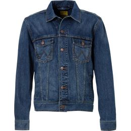 Wrangler® Jeansjacke, Klappkragen, Waschung, für Herren, blau, L