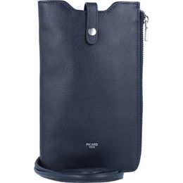 Picard Smartphonetasche, Leder, Reißverschlussfach, uni, blau