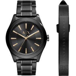 Armani Exchange Herren Uhren-Set "AX7102", schwarz
