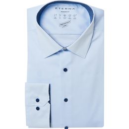 Eterna Businesshemd, Modern-Fit, Langarm, Kent-Kragen, für Herren, blau, 46