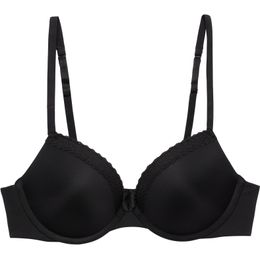 Esprit Micro Laceband Bügel-BH, Bordüre, für Damen, schwarz, 80B