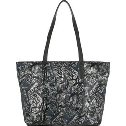 Picard Shoppertasche "Fairytale", Getränkefach, Floral-Dessin, für Damen, schwarz