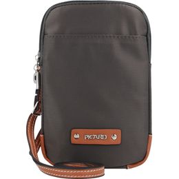 Picard Smartphonetasche, abnehmbarer Schulterriemen, Reißverschluss, grau