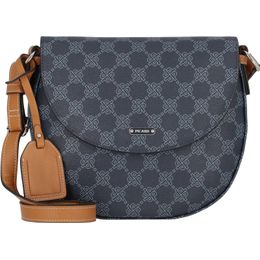 Picard Schultertasche, Lederimitat, Logo-Print, für Damen, blau