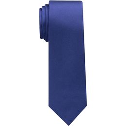 Eterna Krawatte, Seide, uni, 6 cm, für Herren, blau, OneSize