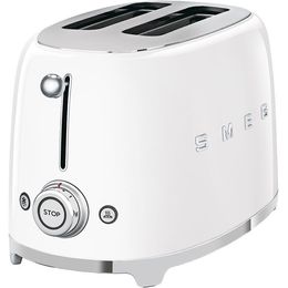 Smeg Toaster "Retro Style 50s, TSF01WHEU", 6 Röstgradstufen, weiß