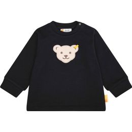Steiff Sweatshirt, Teddy-Patch, für Babys und Kleinkinder, blau, 74