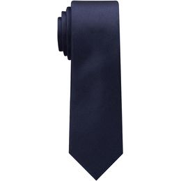 Eterna Krawatte, Seide, uni, 6 cm, für Herren, blau, OneSize
