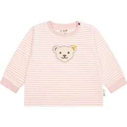 Steiff Sweatshirt, Patch, Druckknopfleiste, für Babys und Kleinkinder, pink, 56