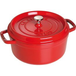 Staub® Cocotte, Gusseisen, Emaillierung, rot