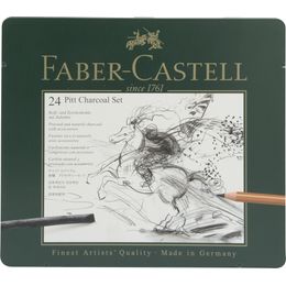 Faber-Castell Zeichkohle-Set "Pitt", 24-teilig, mehrfarbig