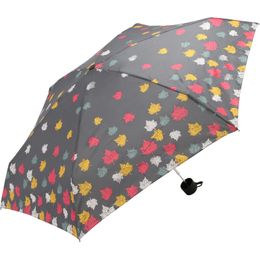 Pierre Cardin Regenschirm, Automatik, Blätter-Design, für Damen, grau