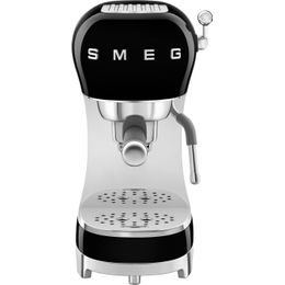Smeg Espresso-Siebträgermaschine "50's Style ECF02", 15 bar Pumpendruck, schwarz