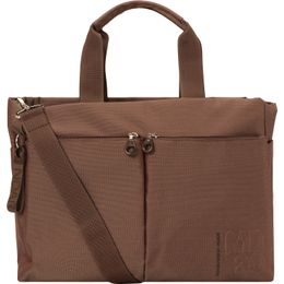 Mandarina Duck Weekender, Reißverschlussfächer, Anhänger, braun