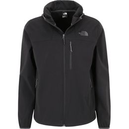 The North Face® Softshelljacke, Kapuze, Stehkragen, atmungsaktiv, wasserabweisend, für Herren, schwarz, XXL