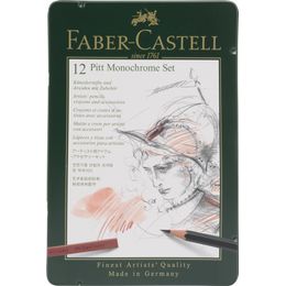 Faber-Castell Zeichenstift-Set "Pitt", 12-teilig, mehrfarbig