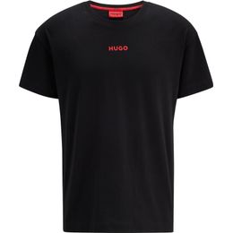 Hugo T-Shirt, Logo-Detail, Rundhals, für Herren, schwarz, XL