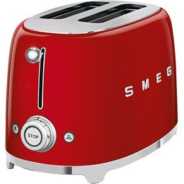 Smeg Toaster "50's Style TSF01RDEU", 2 Scheiben Toaster, 950 W, rot