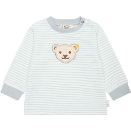 Steiff Sweatshirt, Patch, Druckknopfleiste, für Babys und Kleinkinder, blau, 62