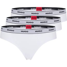 Hugo Slips, 3er-Pack, Logobund, für Damen, weiß, XS
