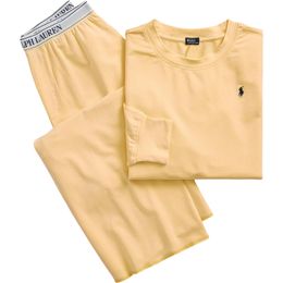 Polo Ralph Lauren Club Terry Loungewear-Anzug, Loose-Fit, Langarm, für Damen, gelb, XS