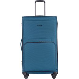 Stratic 4-Rollen-Trolley, Weichgepäck, Reißverschluss, TSA-Schloss, uni, blau