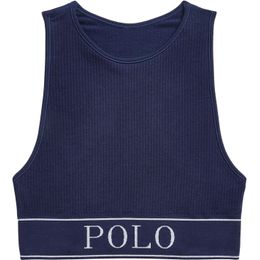 Polo Ralph Lauren Seamless Rib Bustier, bügellos, Rippstruktur, für Damen, blau, XS