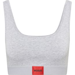 Hugo Nostalgic Bralette, Melange, Logo, für Damen, grau, L