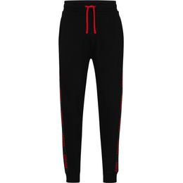 Hugo Loungewear Hose "Sporty Logo", Baumwolle, Tunnelzug, für Herren, schwarz, XL