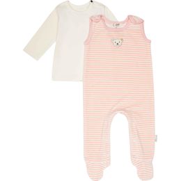 Steiff Bekleidungsset, 2-Teilig, Bio-Baumwolle, für Babys und Kleinkinder, rosa, 50