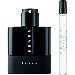 Prada Luna Rossa Black Duft-, Duftset (Eau de Parfum 50 ml, Travel Spray 10 ml), 60 Herren, frisch, KLAR