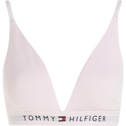 Tommy Hilfiger Triangel-BH, bügellos, Logo-Unterbrustband, für Damen, rosa, 3XL