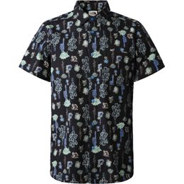 The North Face® Baytrail Kurzarm-Hemd, Alloverprint, für Herren, blau, L