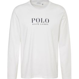 Polo Ralph Lauren Schlafshirt, Langarm, Logo-Print, für Herren, weiß, L