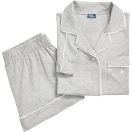 Polo Ralph Lauren Polo Essentials Shorty Schlafanzug, meliert, für Damen, grau, M