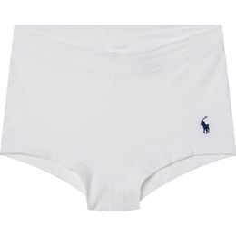 Polo Ralph Lauren Cotton Slub Panty, Logo-Stickerei, für Damen, weiß, XS