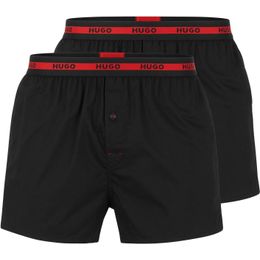 Hugo Boxershorts, 2er-Pack, Eingriff, für Herren, schwarz, M