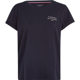 Tommy Hilfiger Original T-Shirt, Rundhals-Ausschnitt, Logo-Aufdruck, für Damen, blau, M