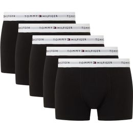 Tommy Hilfiger Pants, kurz, 5er-Pack, Logo-Bund, für Herren, schwarz, M