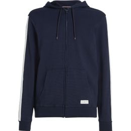 Tommy Hilfiger TH Established Loungewear-Oberteil, Kapuze, Reißverschluss, für Herren, blau, L