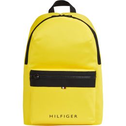 Tommy Hilfiger Rucksack, Frontfach, Label, uni, für Herren, gelb