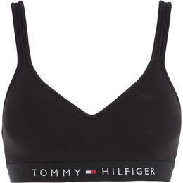 Tommy Hilfiger TH Original Bustier, bügellos, elastisches Logo-Unterbrustband, für Damen, schwarz, L