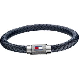 Tommy Hilfiger Herren Armband "Casual Core 2701000", Leder/Edelstahl, blau