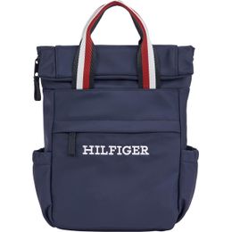 Tommy Hilfiger Rucksack, Logo, Reißverschluss, für Kinder, blau