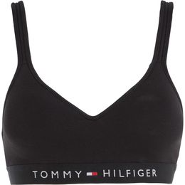 Tommy Hilfiger TH Original Bustier, bügellos, elastisches Logo-Unterbrustband, für Damen, schwarz, XS