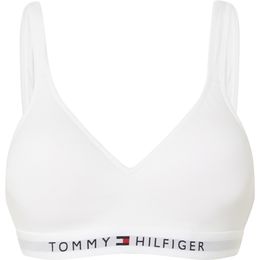 Tommy Hilfiger TH Original Bustier, bügellos, elastisches Logo-Unterbrustband, für Damen, weiß, M