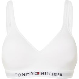 Tommy Hilfiger TH Original Bustier, bügellos, elastisches Logo-Unterbrustband, für Damen, weiß, S